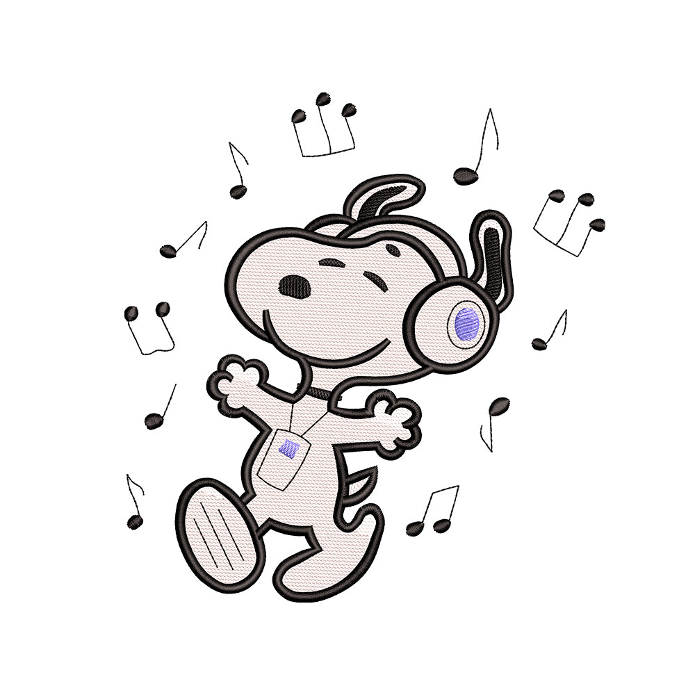Snoopy embroidery designs for machine - 021236